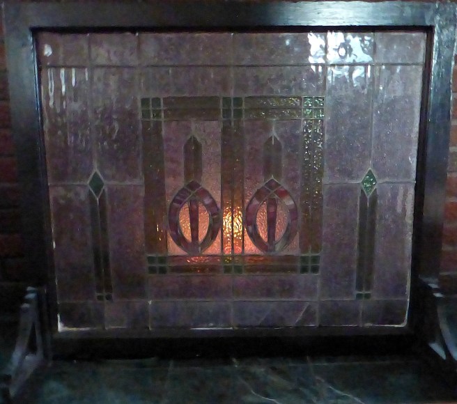 Make a Fireplace Screen from a Stained Glass Window | Little Tudor on ...