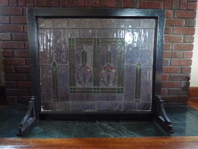 Make a Fireplace Screen from a Stained Glass Window | Little Tudor on ...